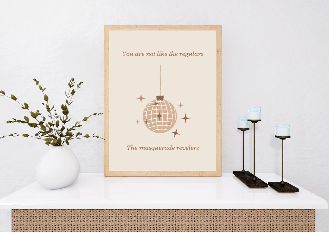 Mirrorball Taylor Swift Lyrics | Groovy Beige Wall Decor | Disco Ball ...