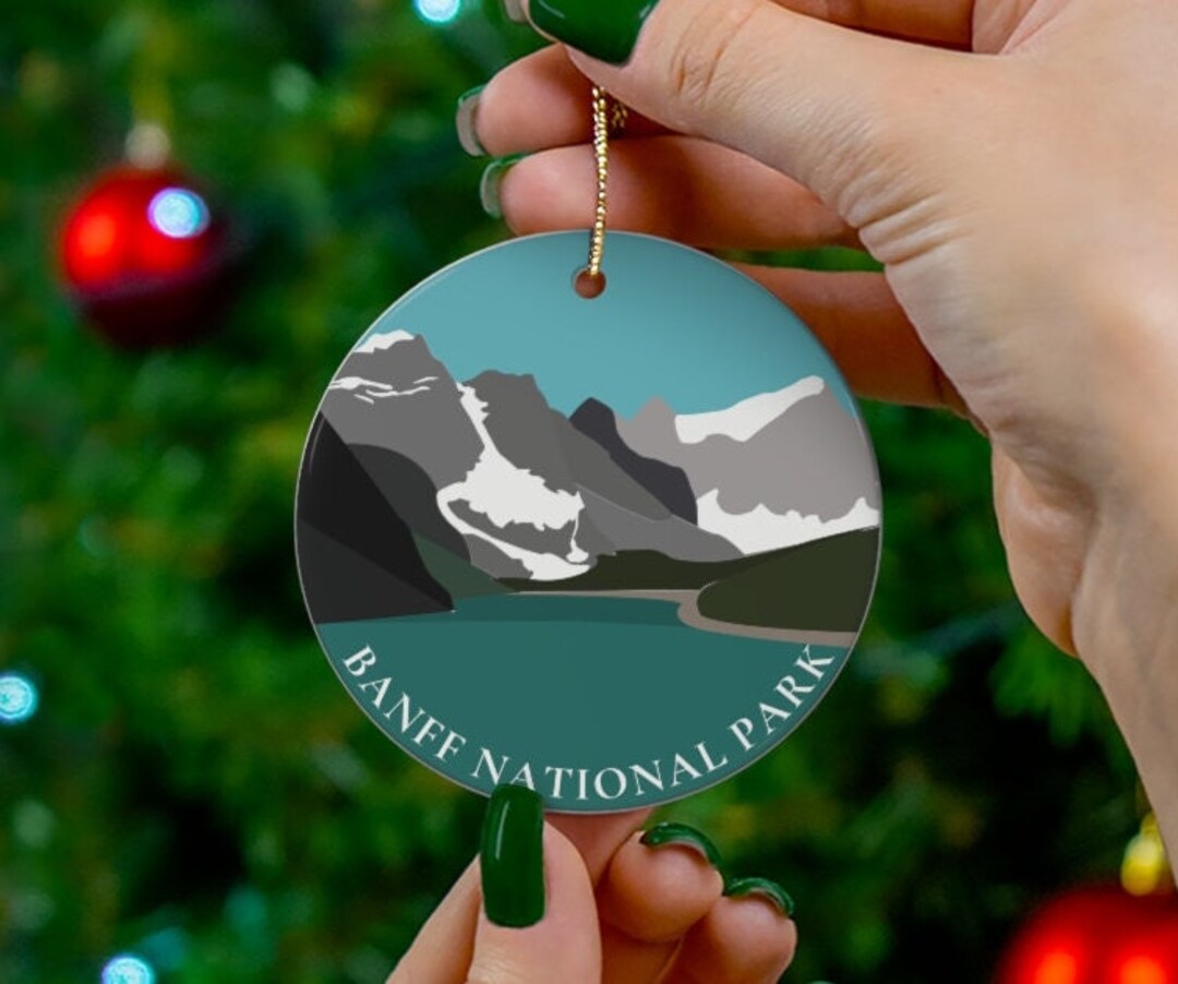 Banff National Park Christmas Ornament Illustration Painting Artwork ...