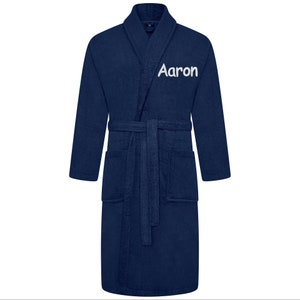 Personalised Adults Toweling Robe 500 GSM 100% Egyptian Cotton Bathrobe ...