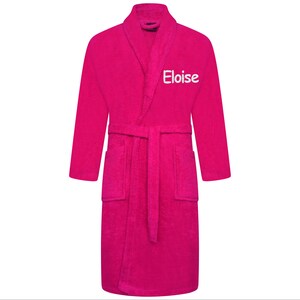 Personalised Adults Toweling Robe 500 GSM 100% Egyptian Cotton Bathrobe ...