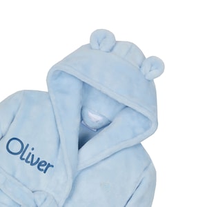 Personalised Baby Robe Dressing Gown Baby Comforter Toddler Gift Boy ...