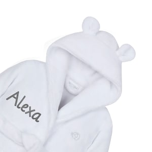 Personalised Baby Robe Dressing Gown Baby Comforter Toddler Gift Boy ...