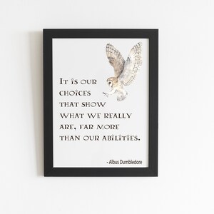 Wizard Poster Printable Magic Quotes, Harry Owl, Pottery Wall Art ...