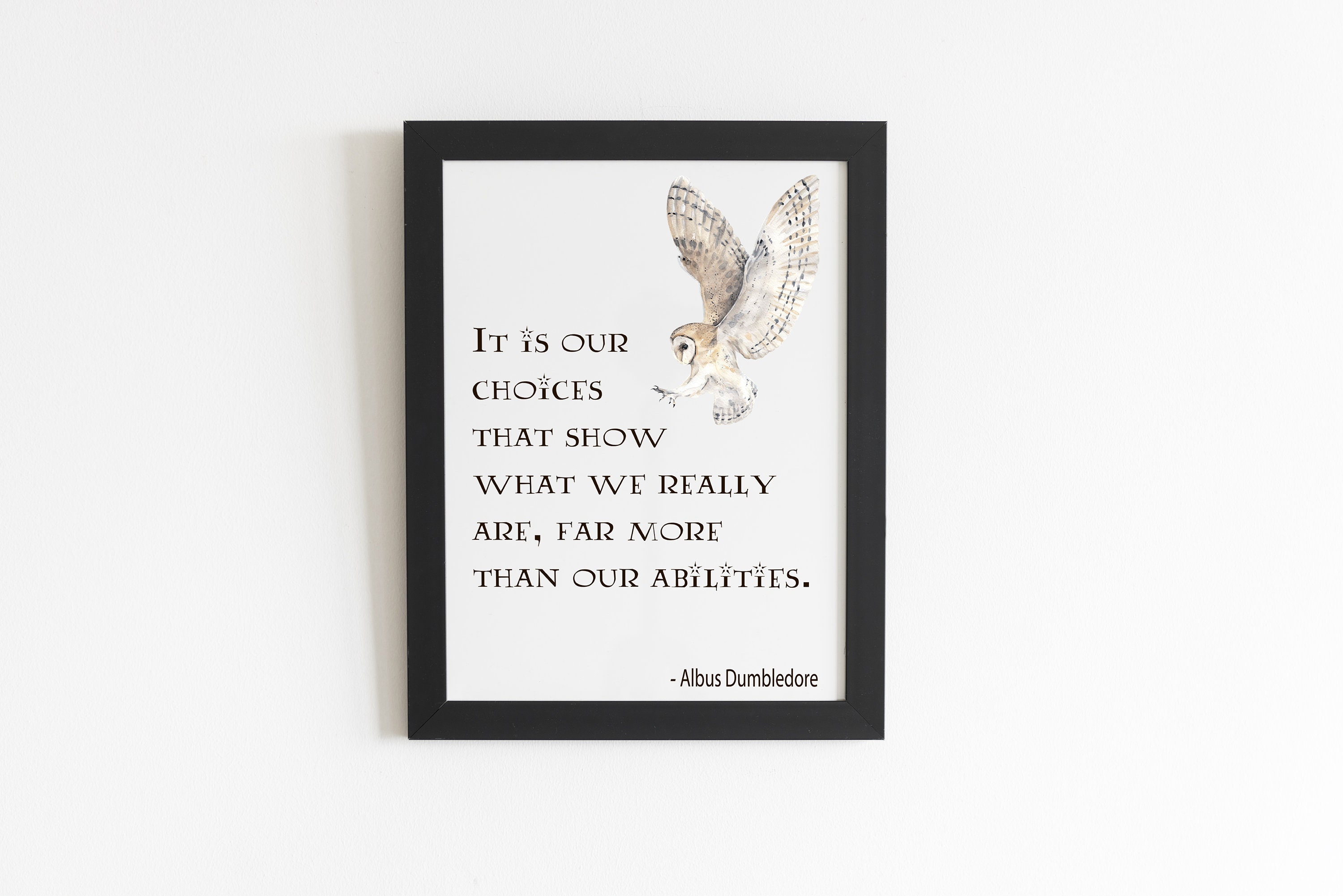 Wizard Quotes Magic Quotes Printable White Owl Wall Decor - Etsy