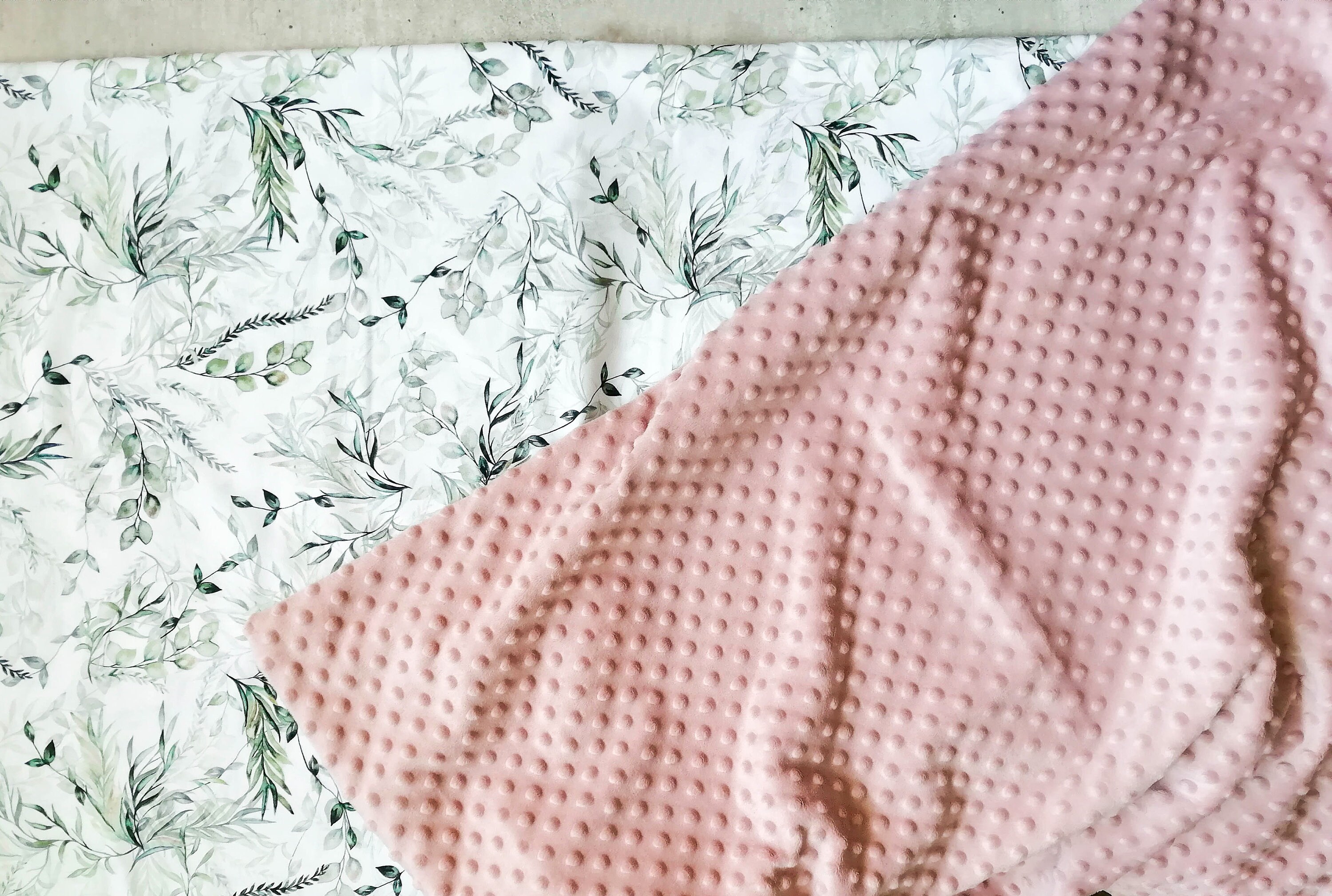 Greenery Neutral Baby Blanket Green Leaves Crib Bedding Set | Etsy