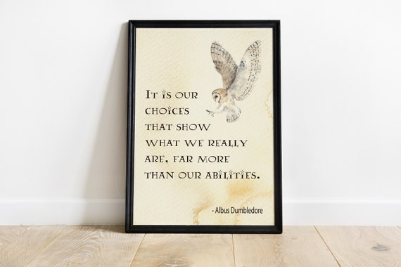 Wizard Quotes Magic Quotes Printable White Owl Wall Decor - Etsy