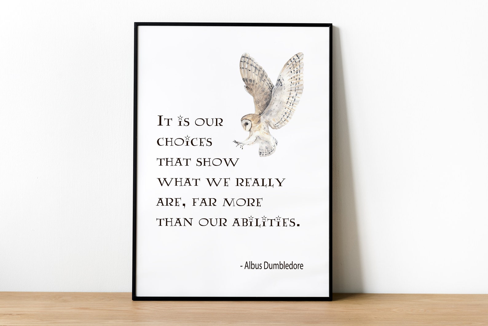 Wizard Quotes Magic Quotes Printable White Owl Wall Decor - Etsy
