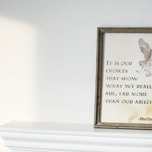 Wizard Quotes, Magic Quotes Printable, White Owl Wall Decor, Watercolor ...