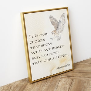 Wizard Quotes, Magic Quotes Printable, White Owl Wall Decor, Watercolor ...