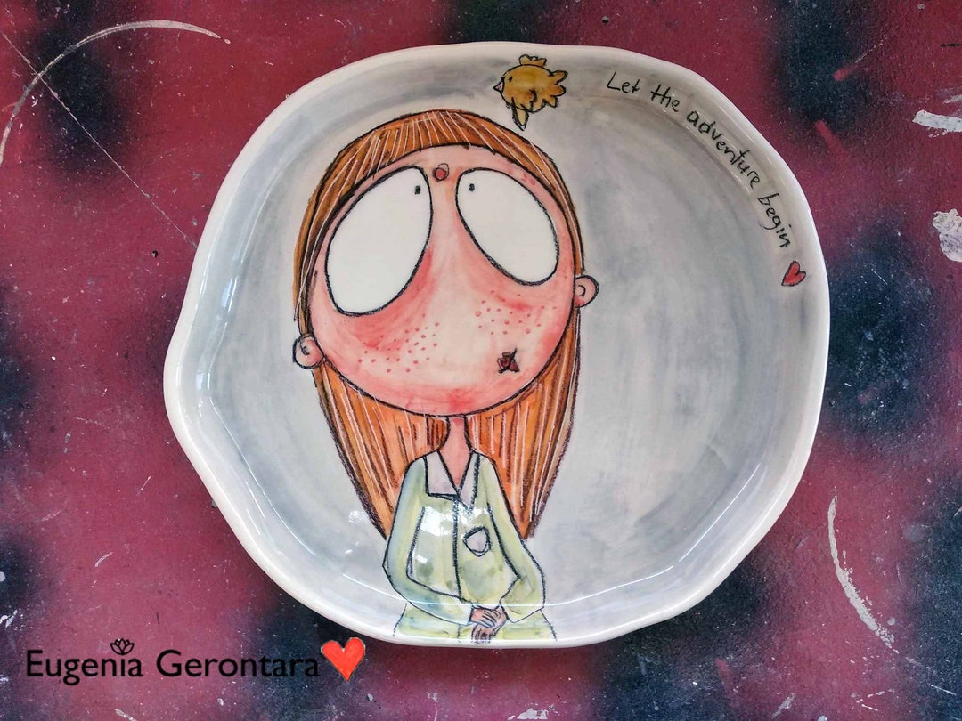 Gift for Adventurer, Stoneware Plate, Personalized Gift, Ceramic Plate ...