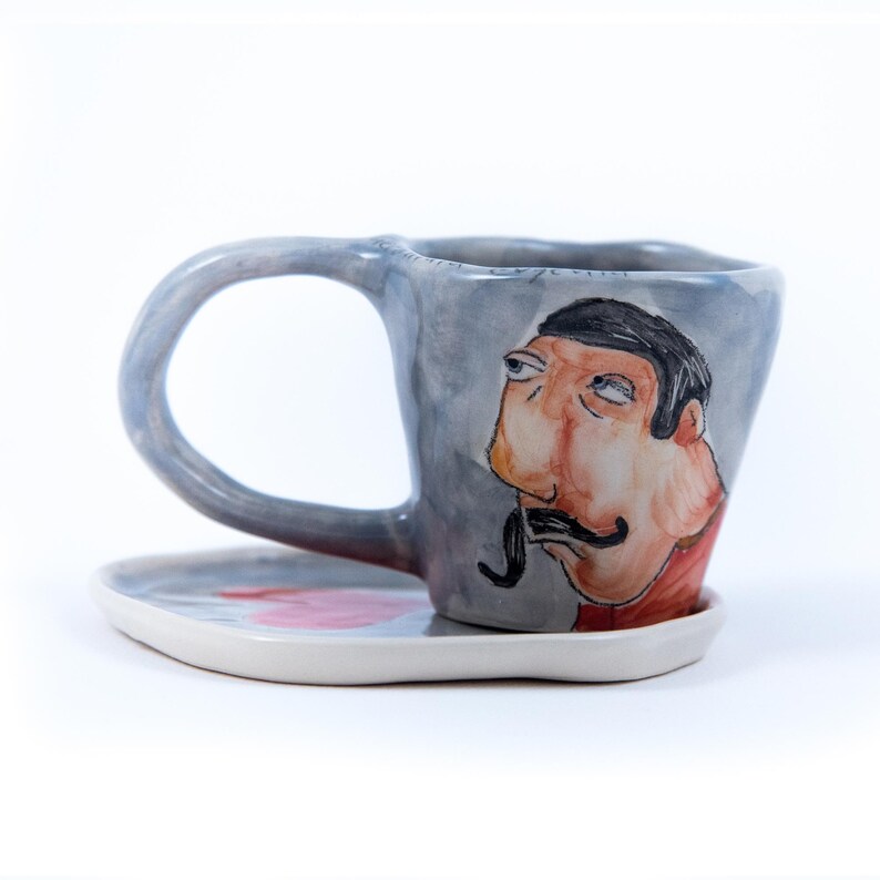 Cool Personalized Espresso Cup With Matching Saucer. Ceramic Cups Are ...