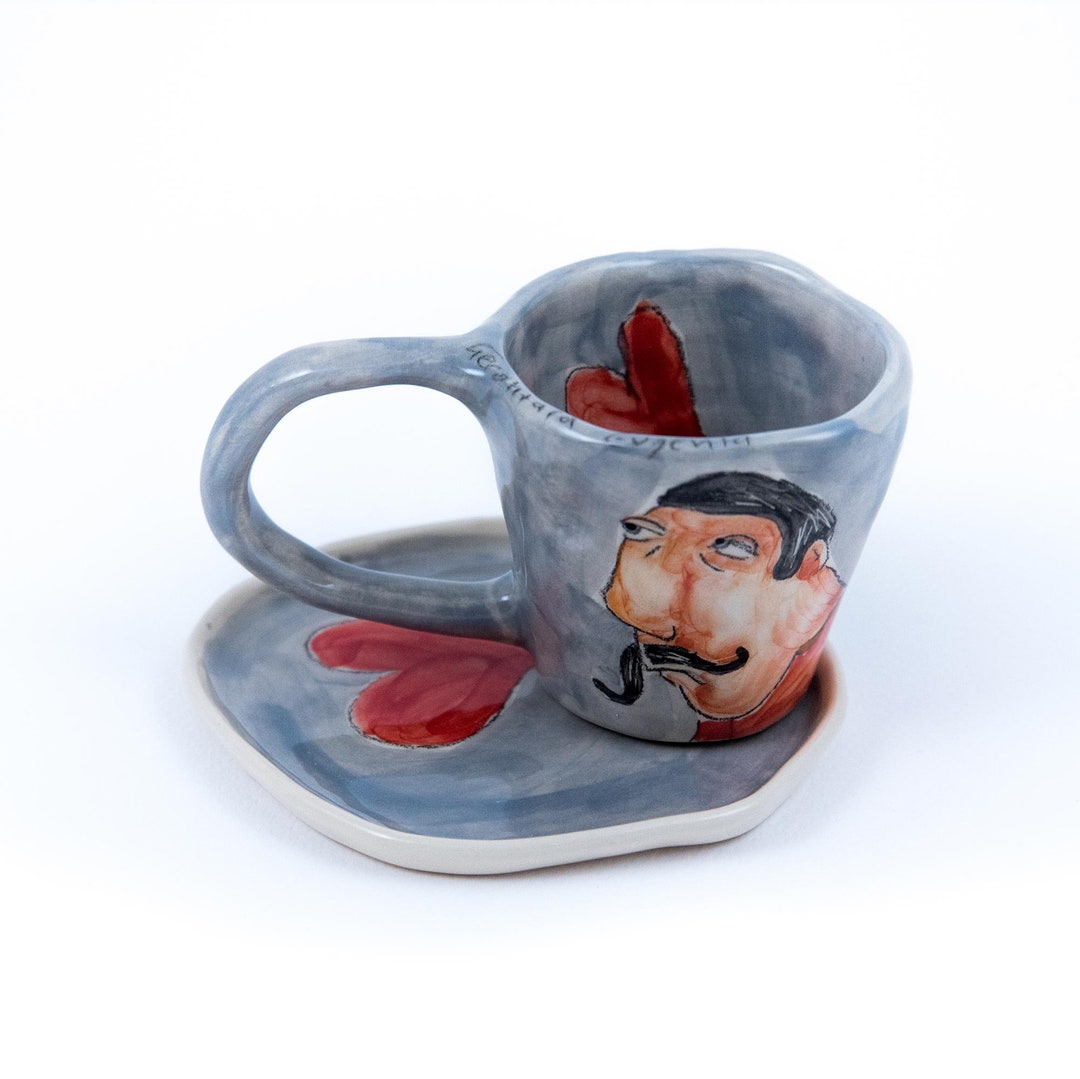 Cool Personalized Espresso Cup With Matching Saucer. Ceramic Cups Are ...