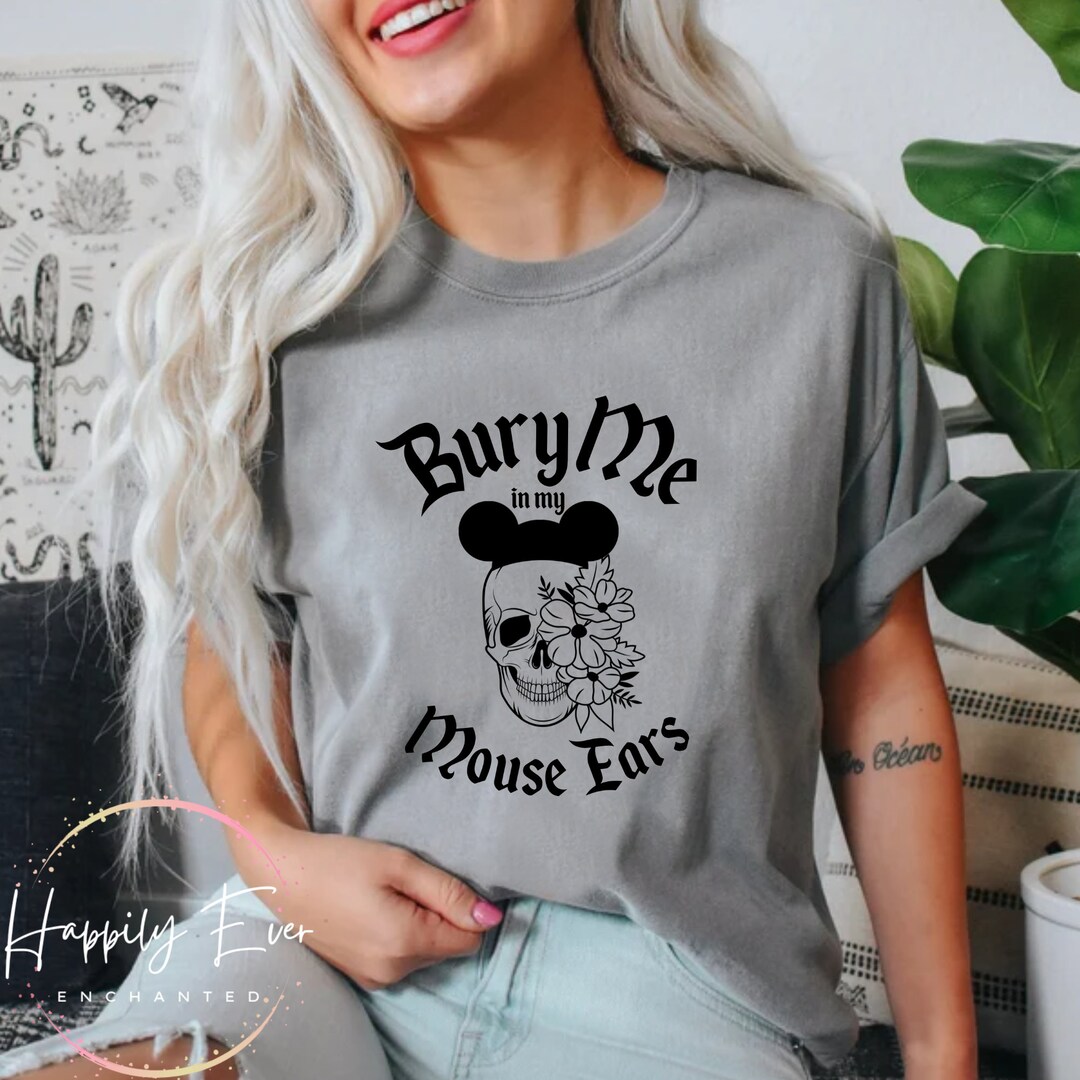 Disney Shrit Graphic Tees for Women Bury Me in Mouse Ears - Etsy