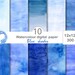 Blue Shades Digital Paper Watercolor hand painted abstract | Etsy