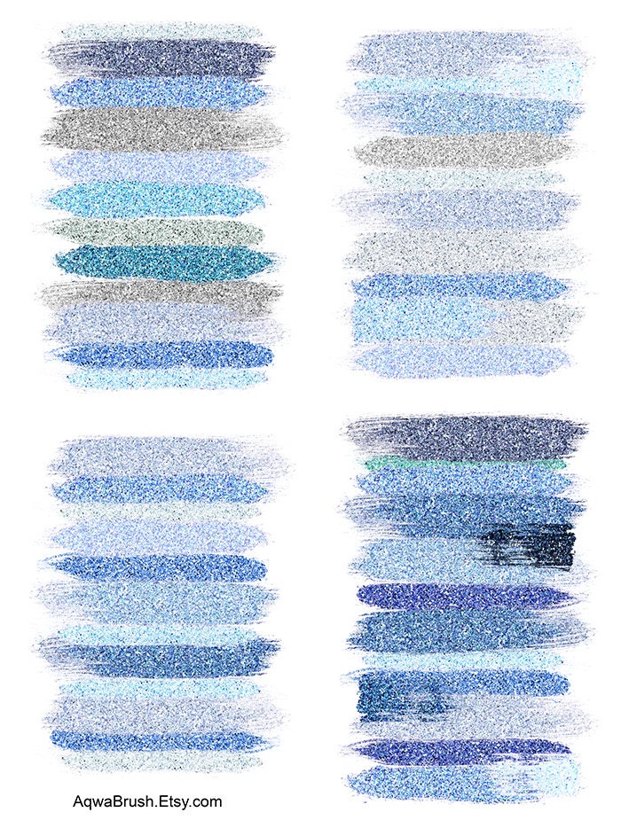 Brush Strokes Blue Glitter Clipart - Commercial Use Background ...