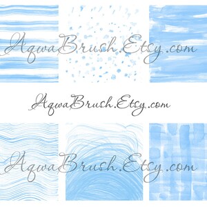 Blue Paint Digital Watercolor Paper Commercial Use Hand - Etsy