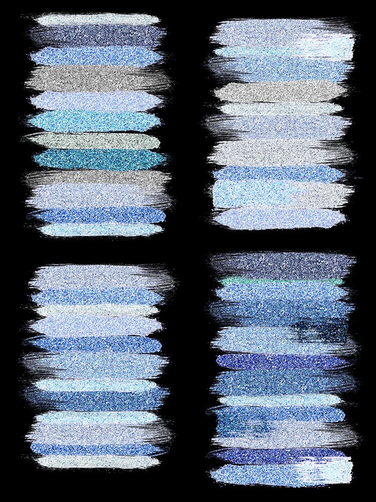 Brush Strokes Blue Glitter Clipart - Commercial Use Background ...