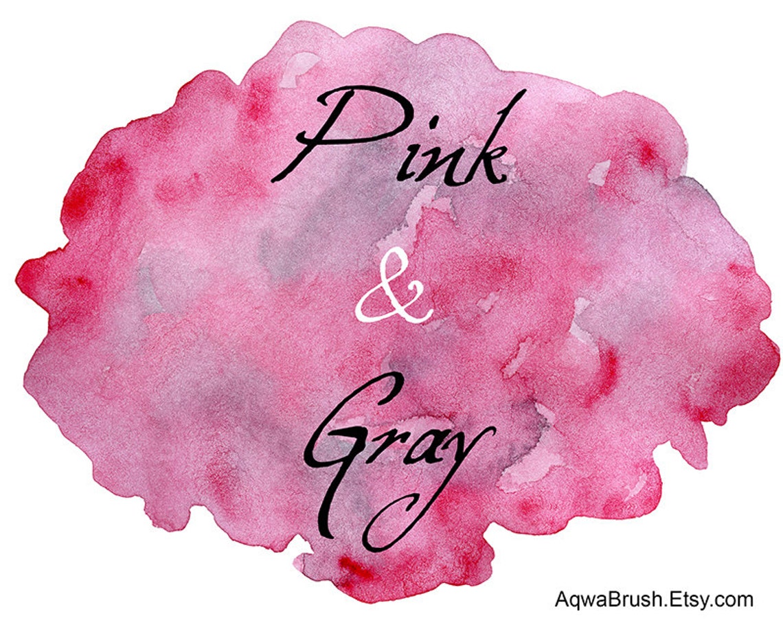 Watercolor Clipart Pink & Gay Set 1 Commercial Use Pink - Etsy