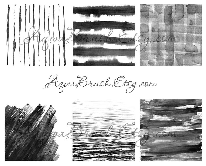 Black Paint Digital Watercolor Paper - Commercial Use Hand Painted ...