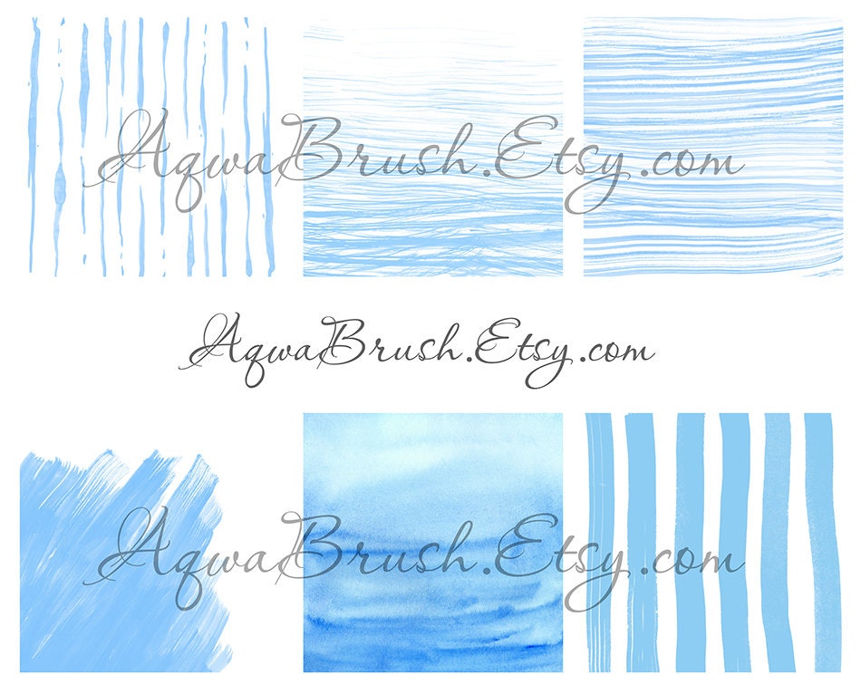 Blue Paint Digital Watercolor Paper Commercial Use Hand - Etsy