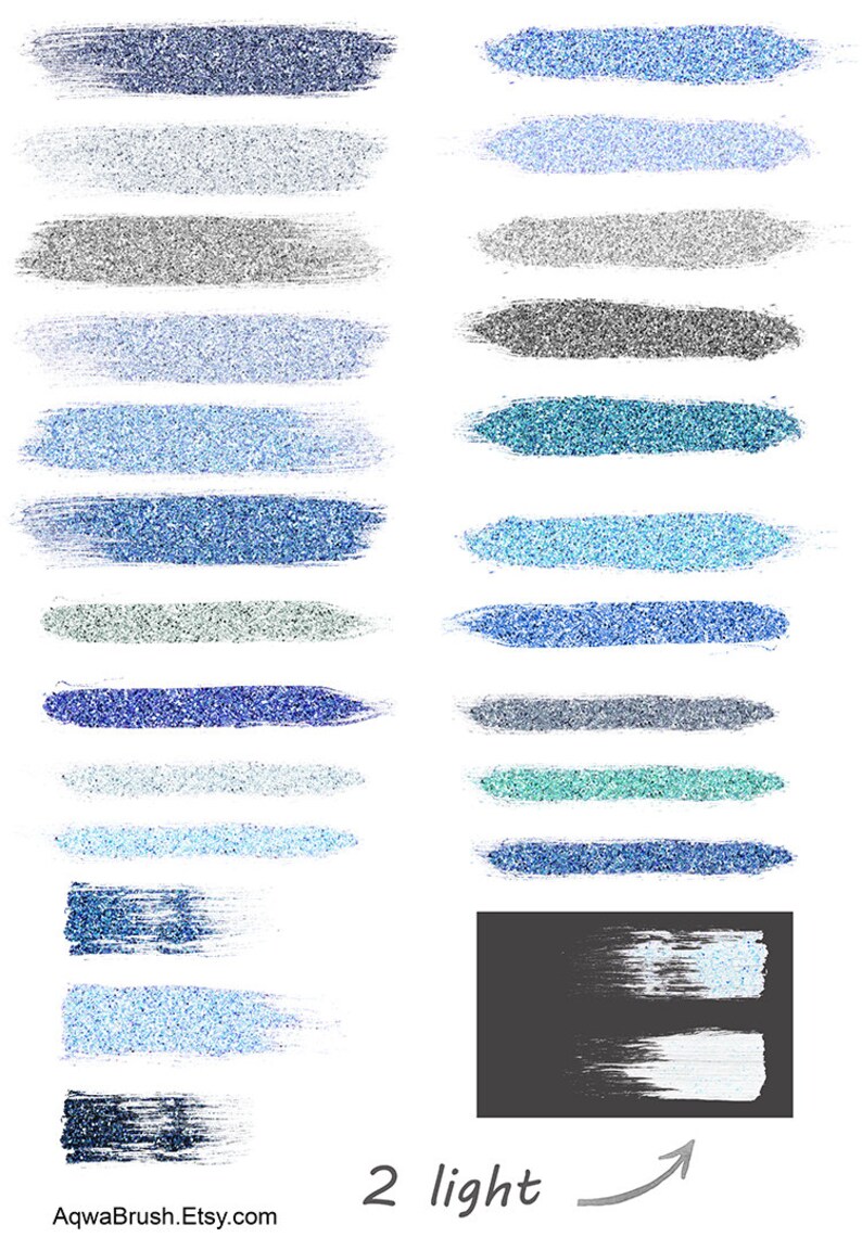 Brush Strokes Blue Glitter Clipart - Commercial Use Background ...