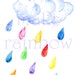 Rainbow Watercolor Clipart Commercial Use Hand-painted High Resolution ...