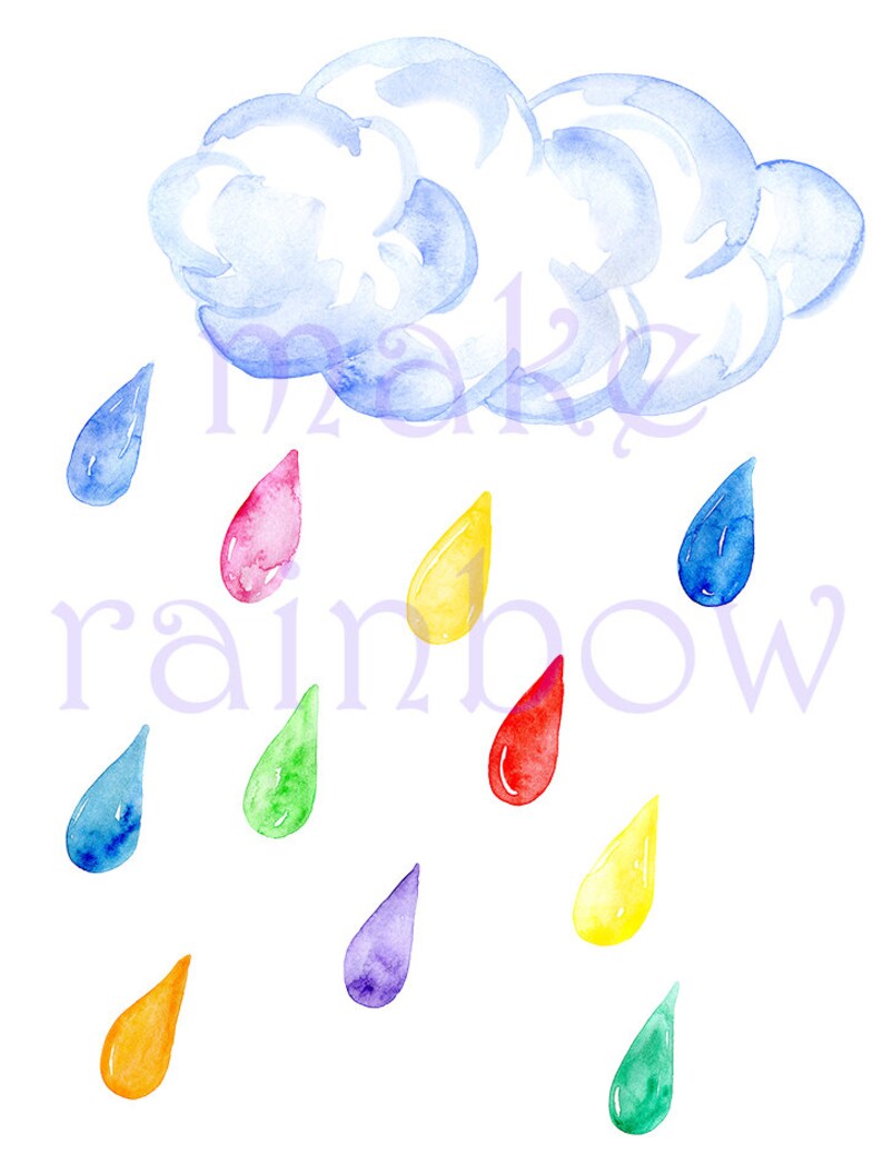 Rainbow Watercolor Clipart Commercial Use Hand-painted High Resolution ...