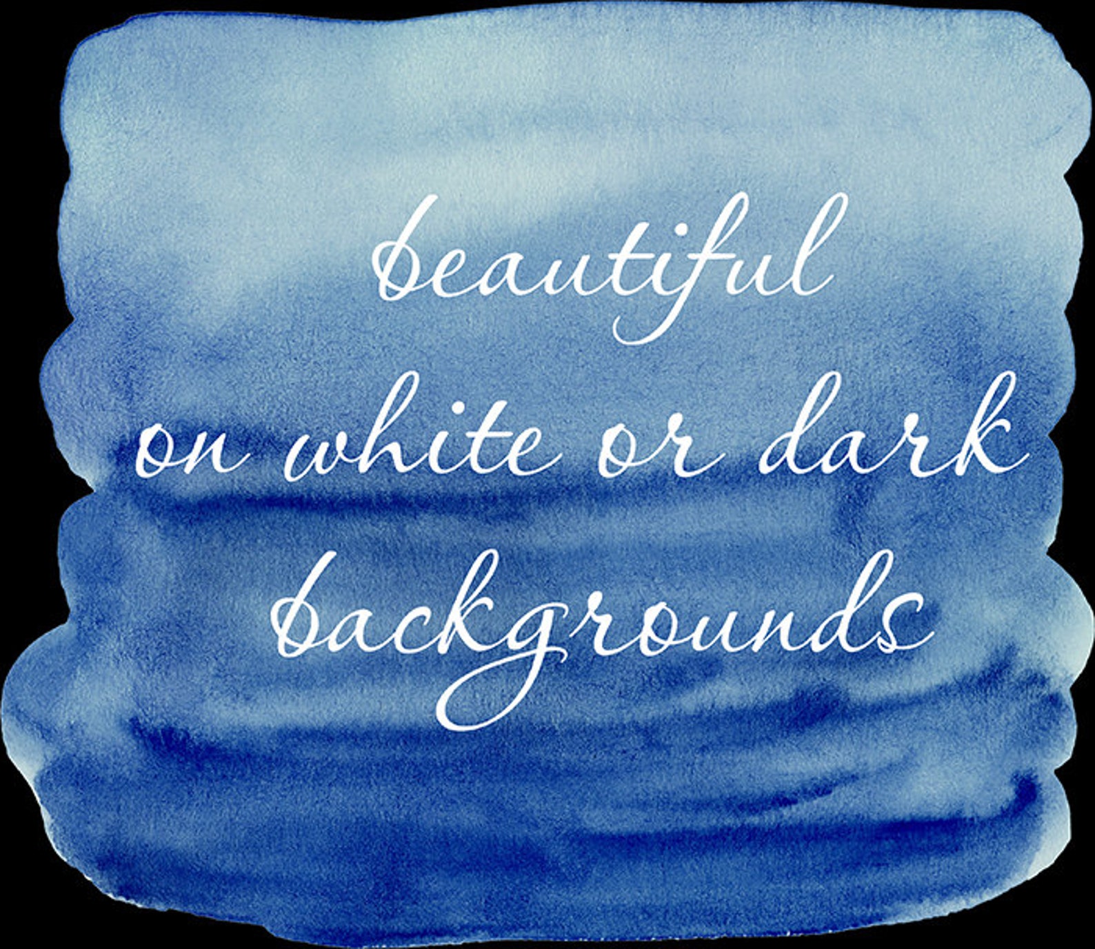 Navy Background Watercolor Clipart XL Size - Commercial Use Blue Marine ...