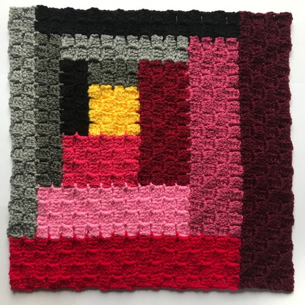 Log Cabin Afghan Crochet Pattern - Etsy