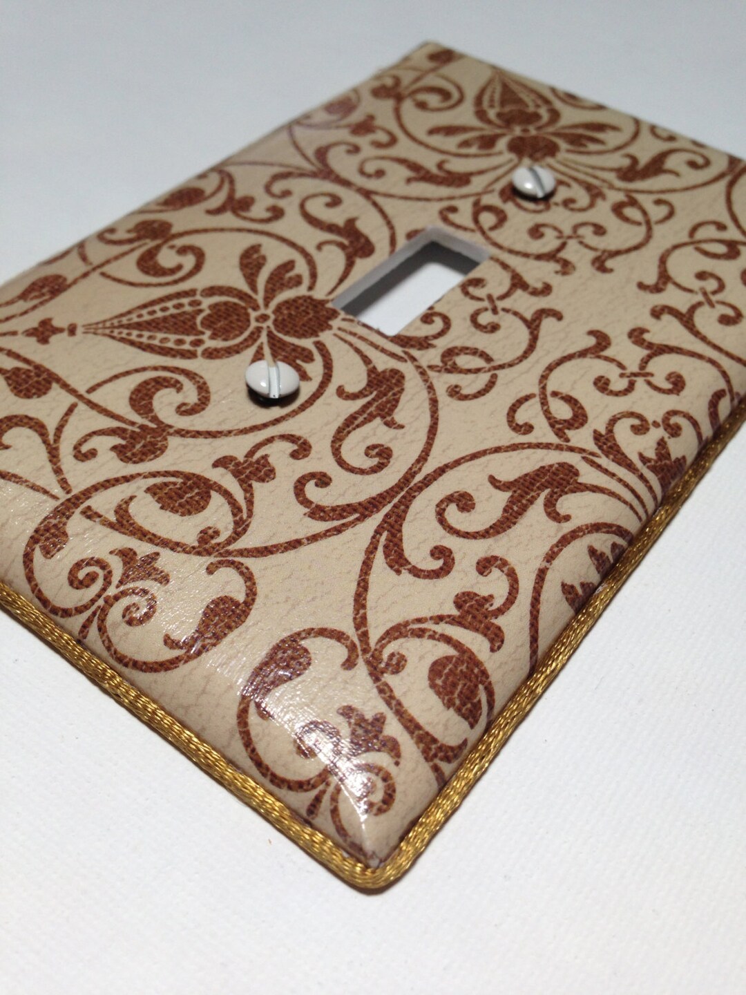 Cream and Gold Scroll Light Switch / Wallplate Cover - Etsy