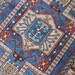 3'7x4'9ft Star Caucassion Rug, Antique Blue Rug, Handwoven Blue Rug ...