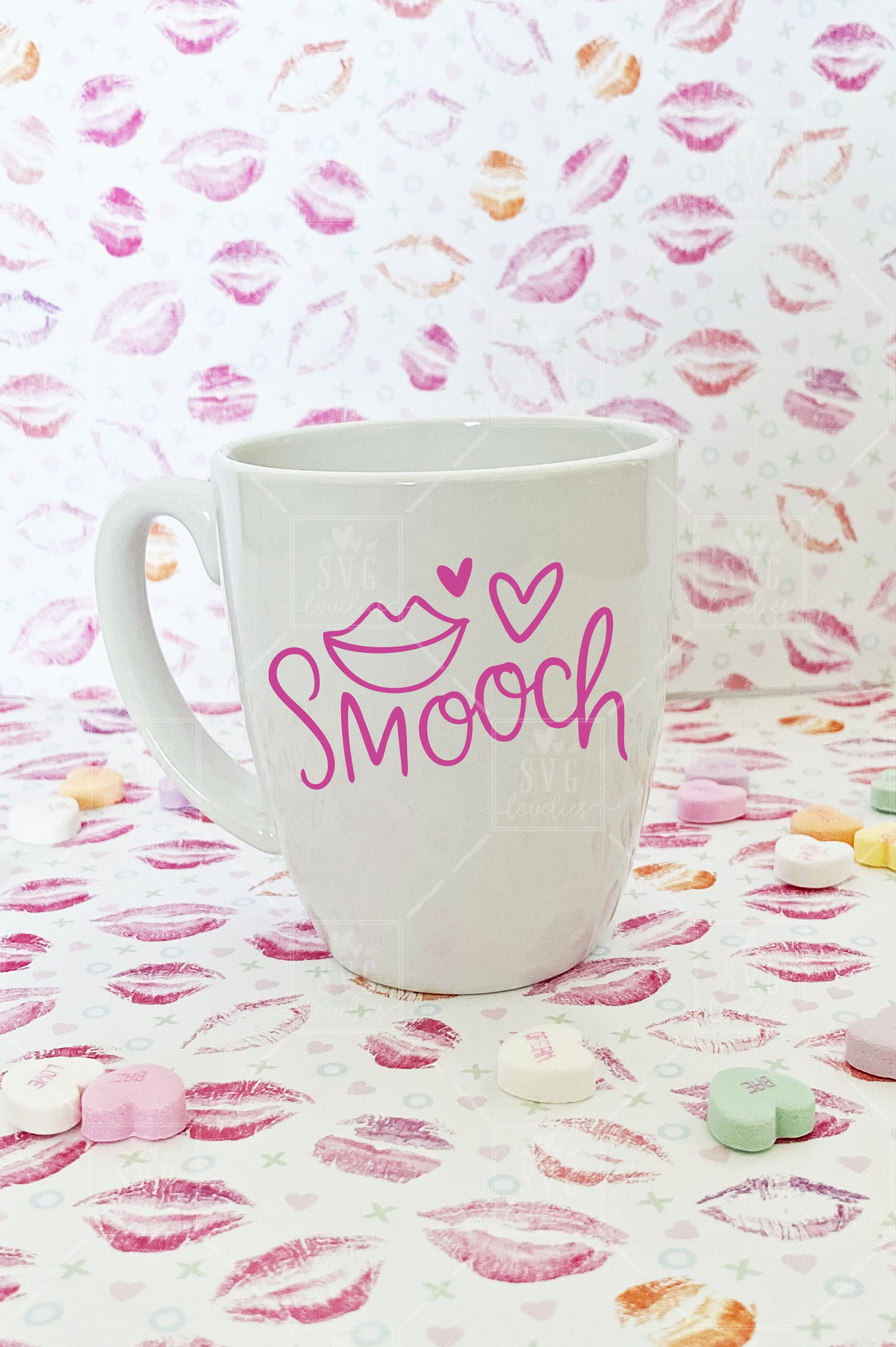 SVG Cut File, Smooch, Silhouette Svg, Cricut Svg, Svg Vinyl Decal, SVG ...