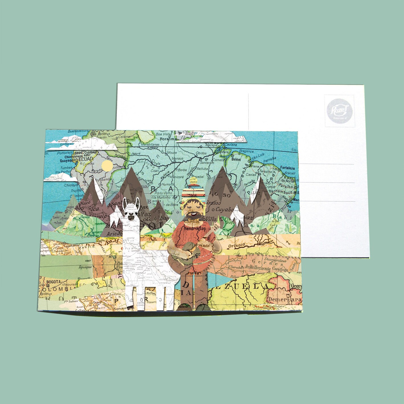 World map postcards - Latin America