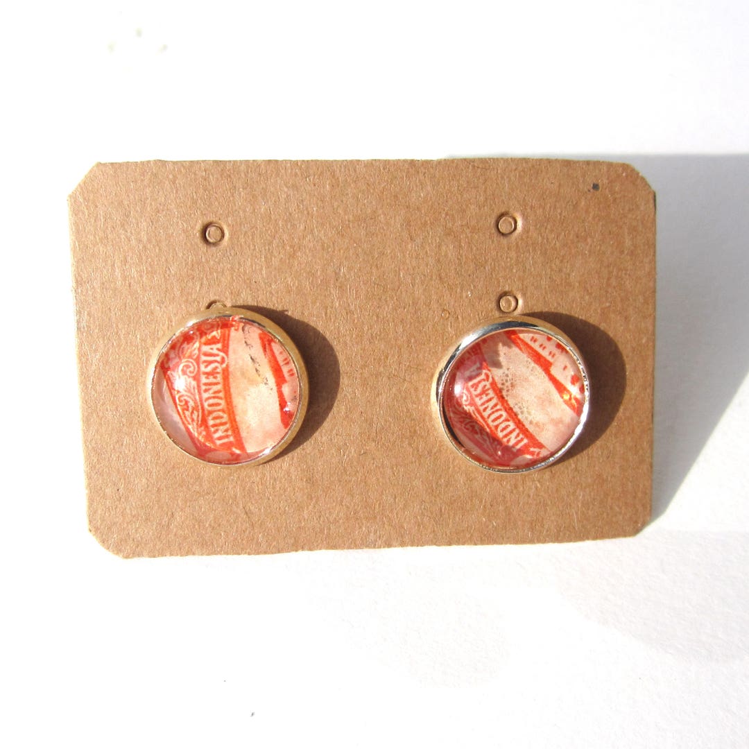 Personalized Postage Stamp Ear Studs - Etsy