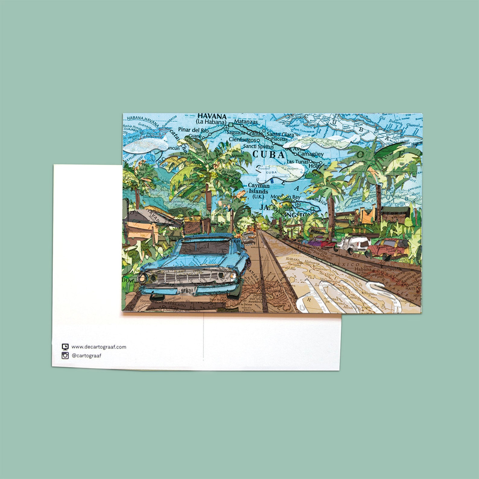 World Map Post Card Carribean Series | Etsy