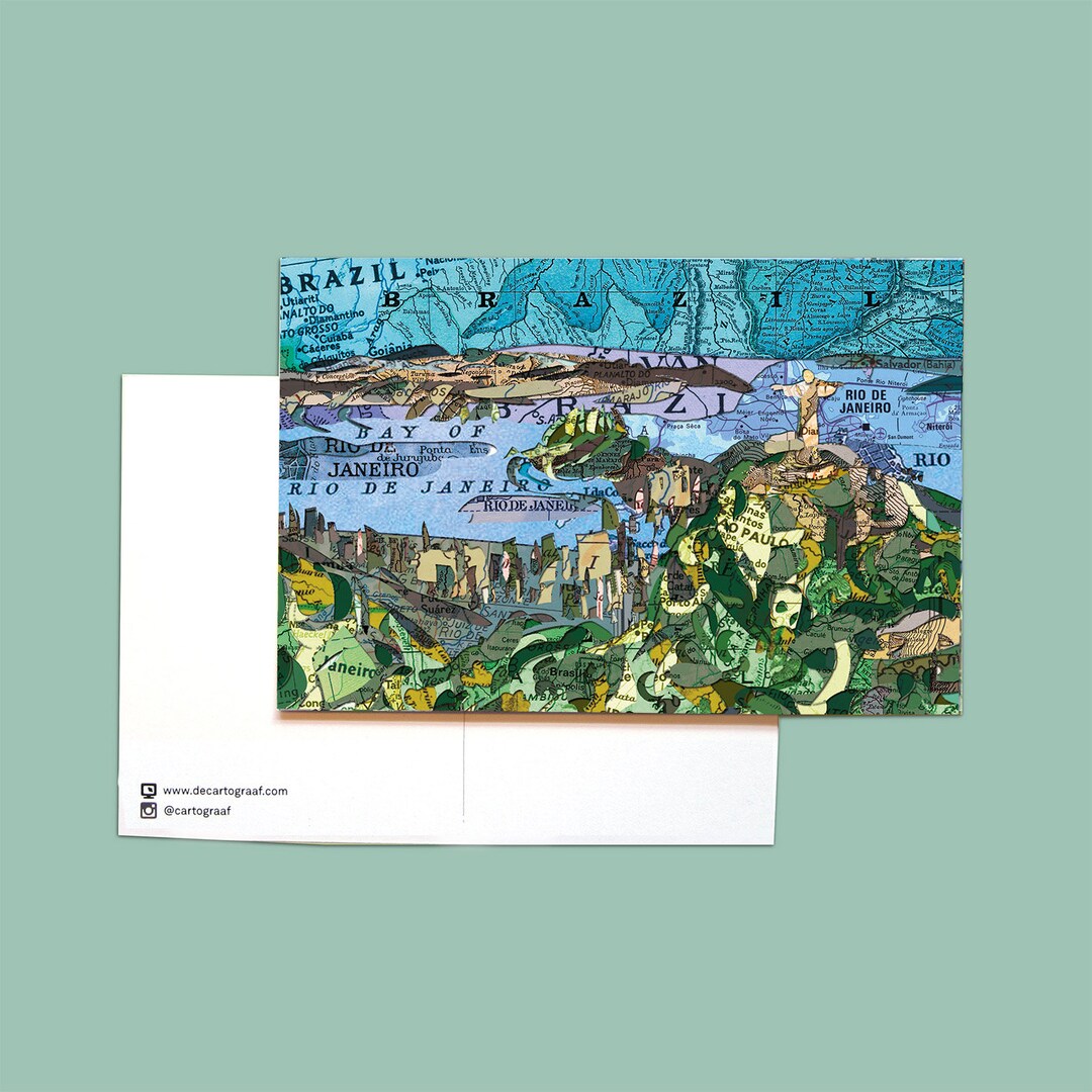 World Map Postcards - Latin America - Etsy