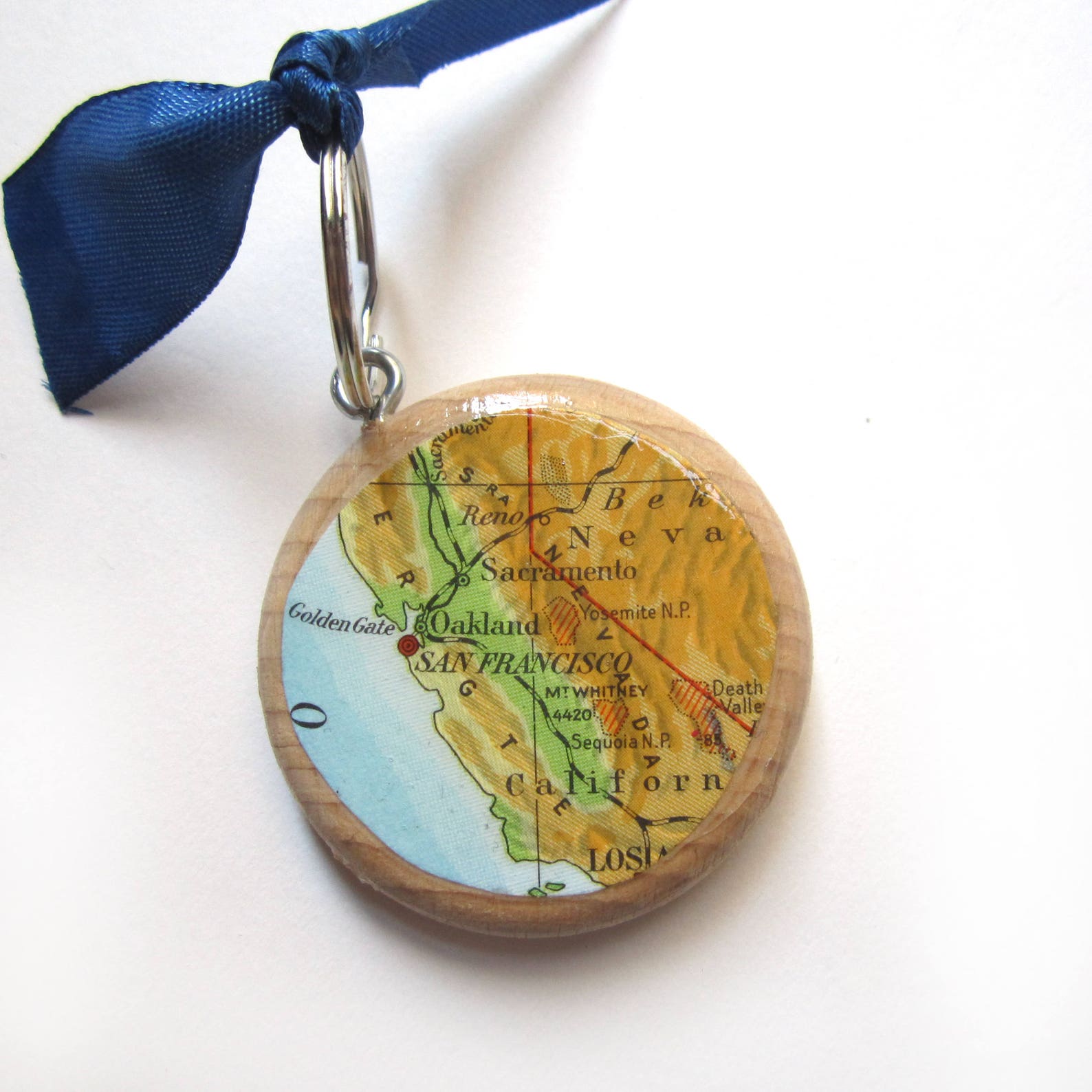 Personalized World Map Keychain North America Variations | Etsy