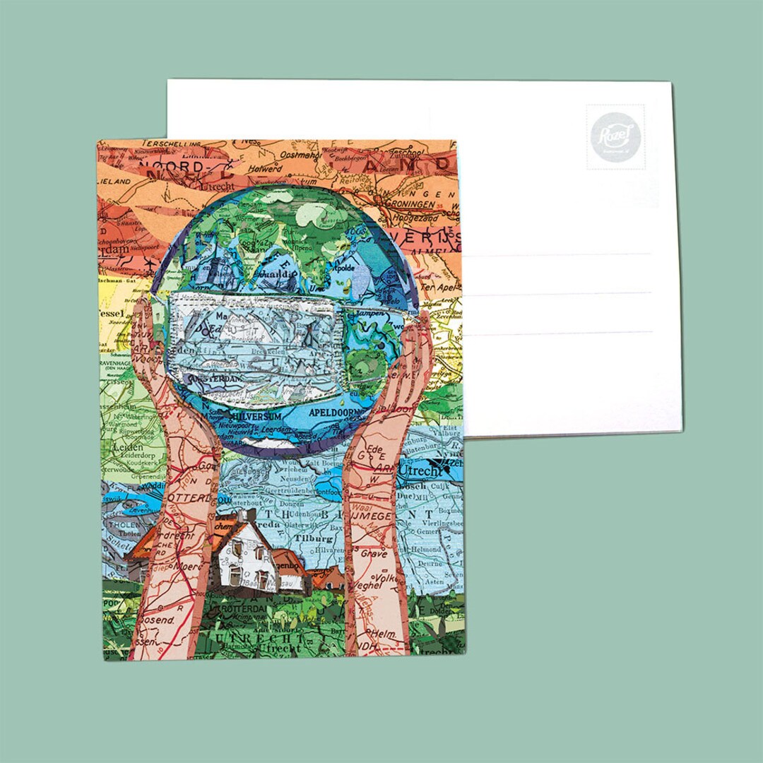 World Map Postcards - Pandemic Series - Etsy