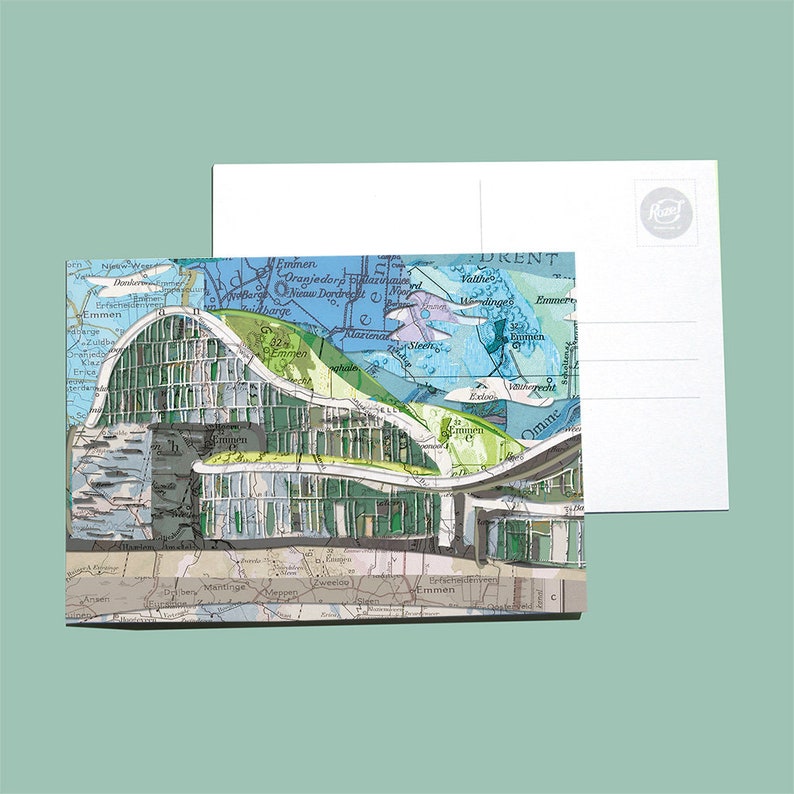 World Map Postcards - Dutch Cities - Etsy