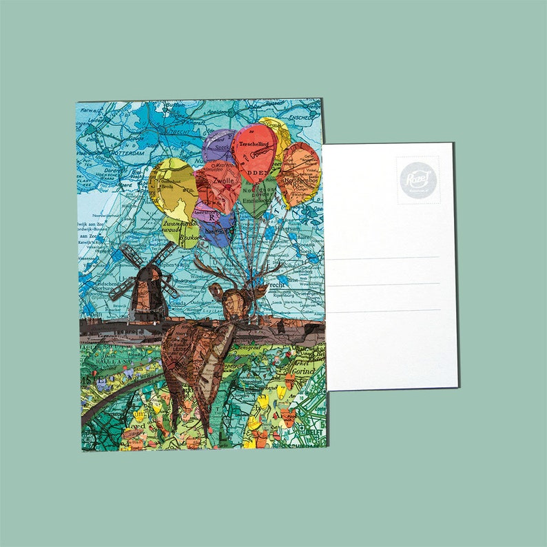 World Map Postcards - Birthday Series - Etsy