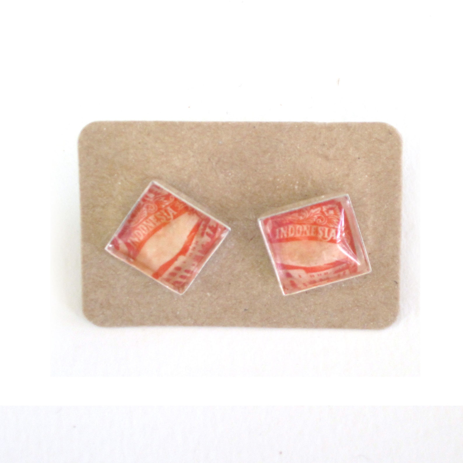 Personalized Postage Stamp Ear Studs - Etsy