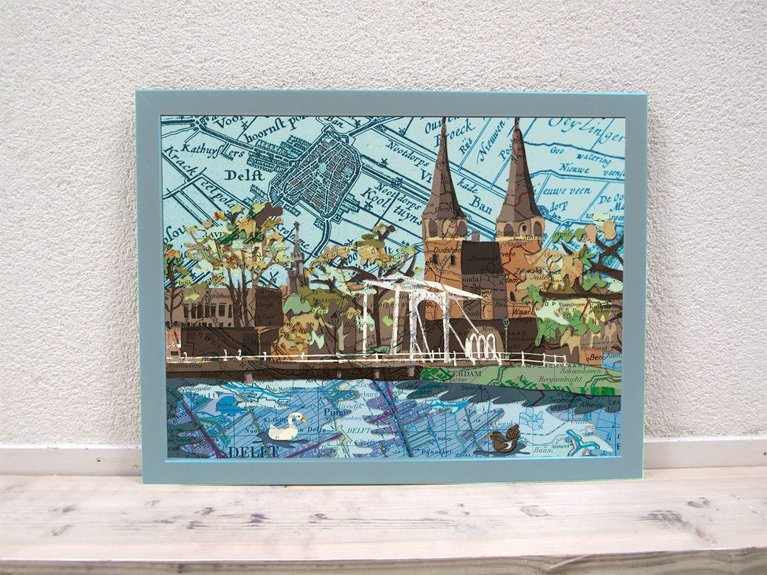 Map Poster: Delft Variations - Etsy