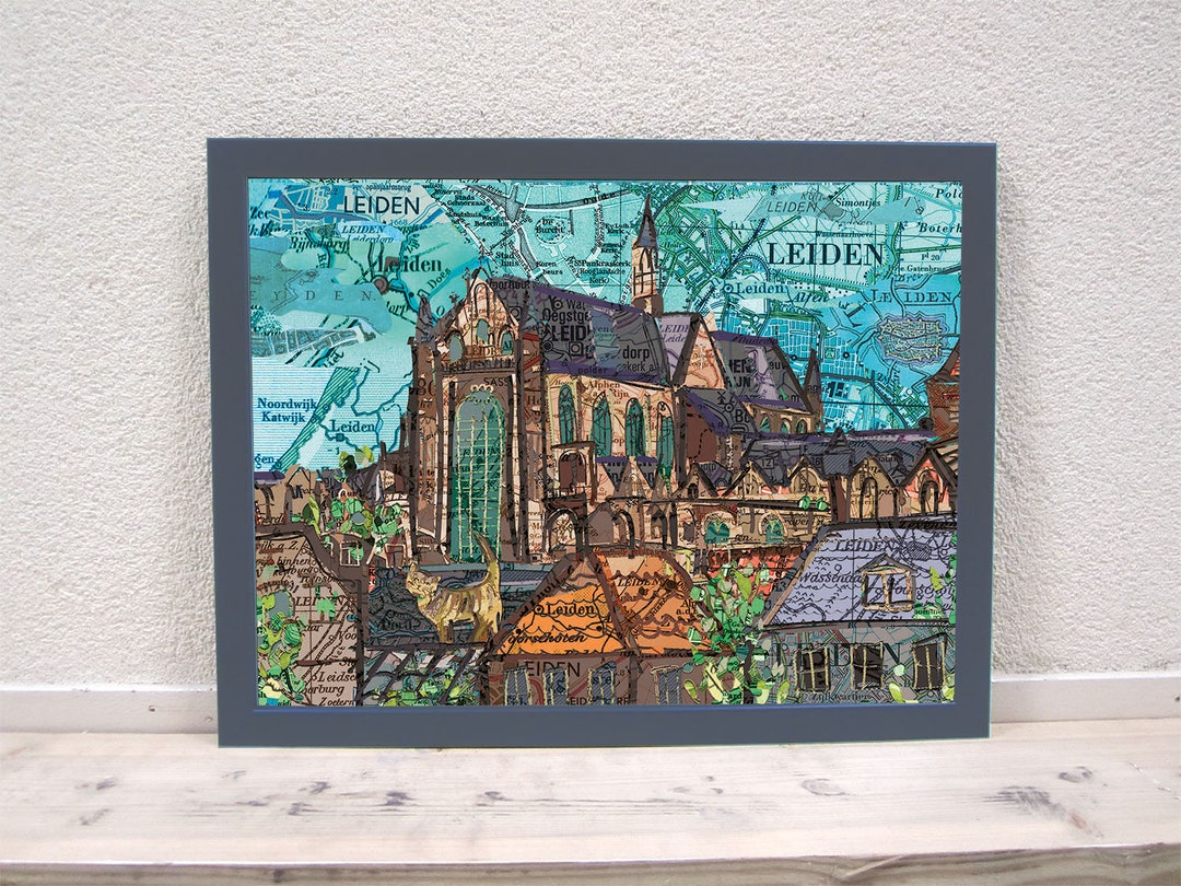 Map Poster: Leiden Variations - Churches in Leiden - Etsy