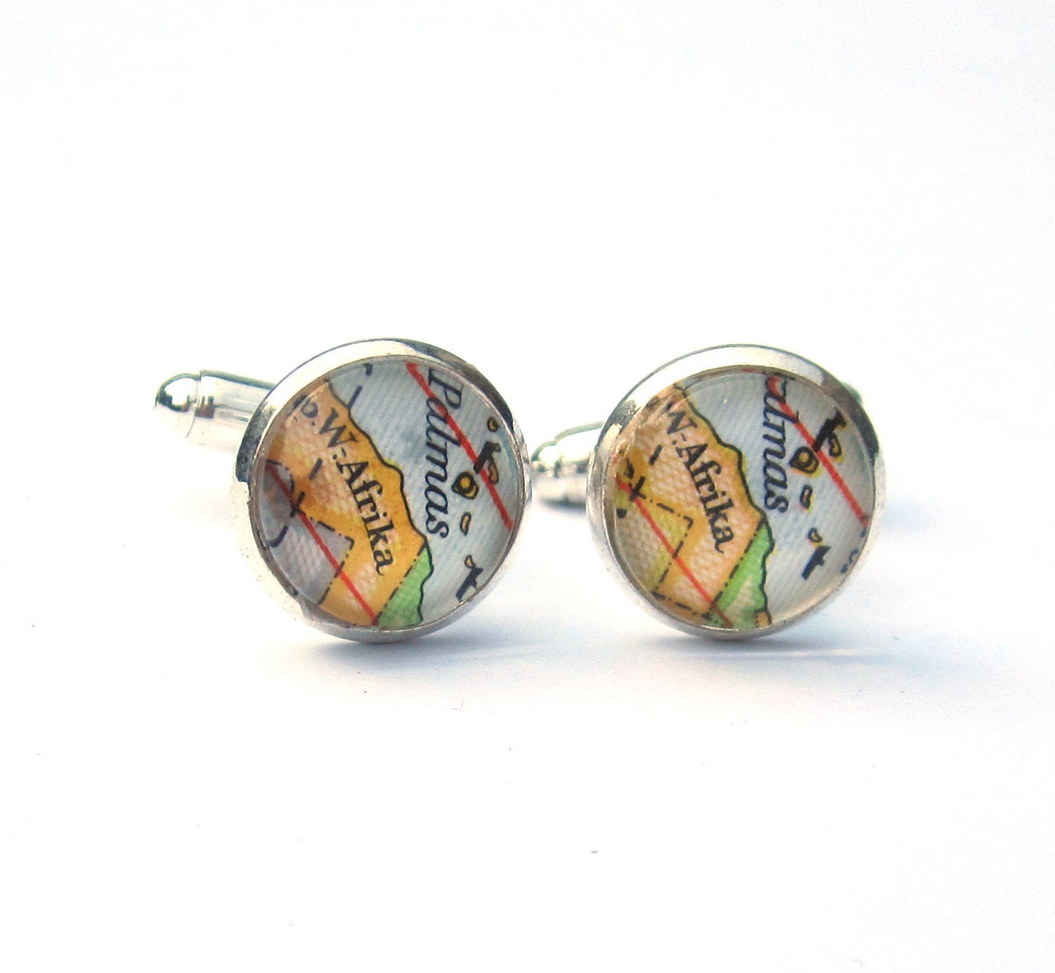 Personalized World map Cufflinks - Africa variations