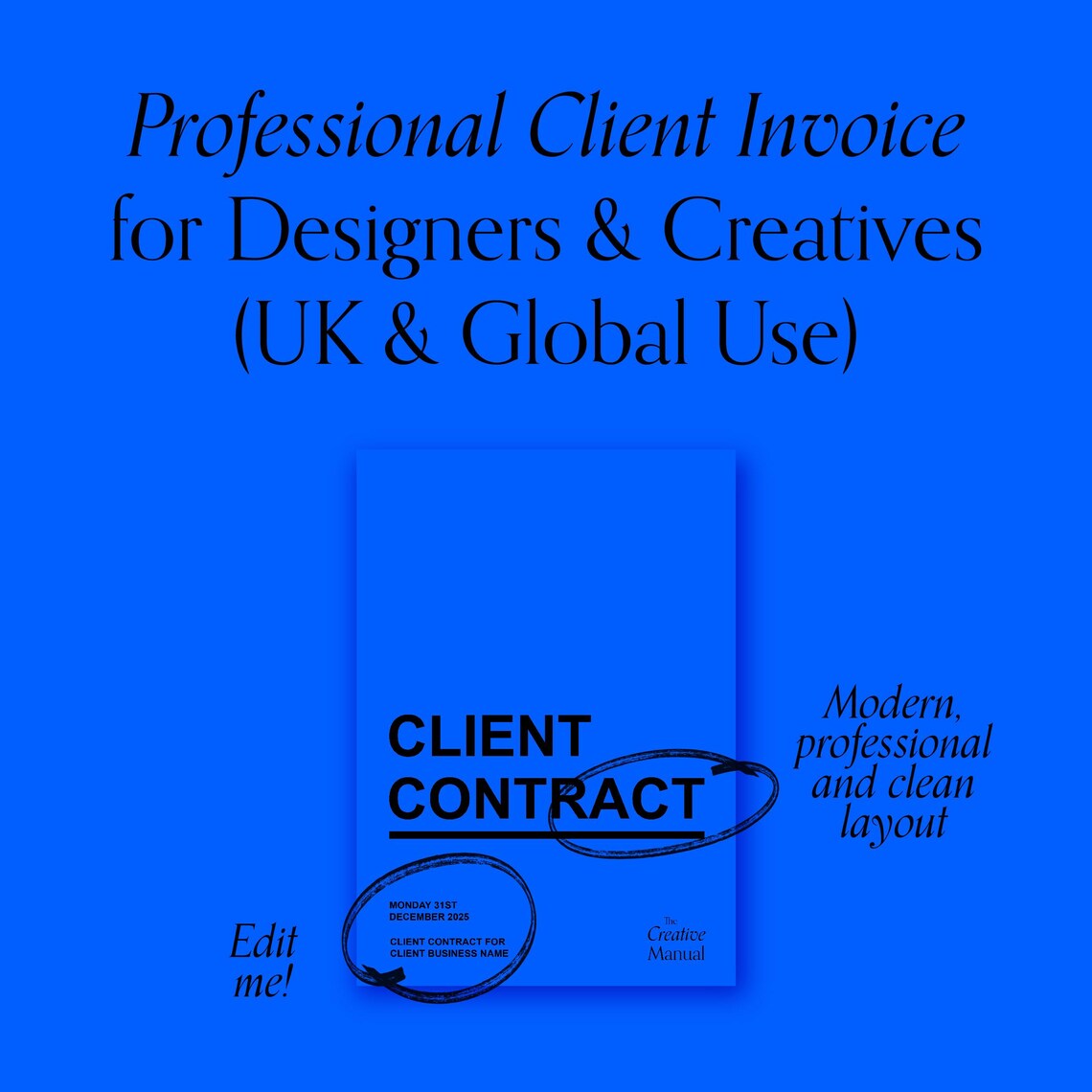 Freelance Design Contract Template – A4 Condensed Version - Etsy