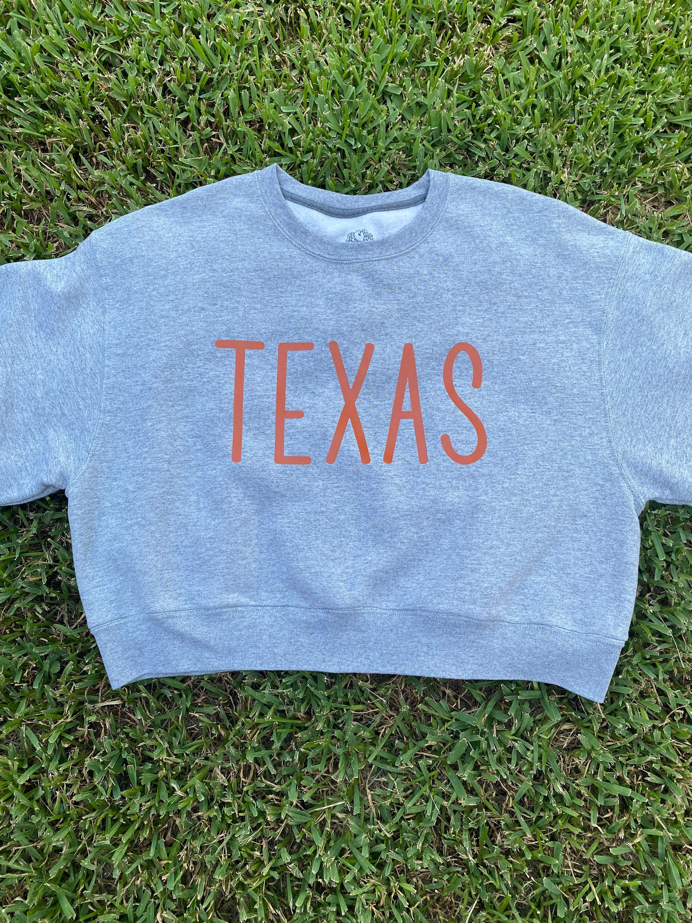 Texas Longhorn Crop Sweatshirt Pullover - Etsy