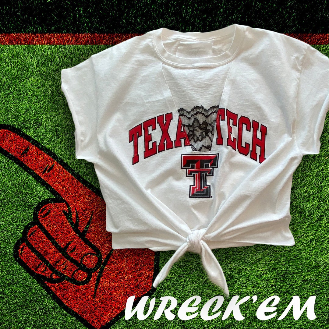 White Texas Tech Crop Top - Etsy