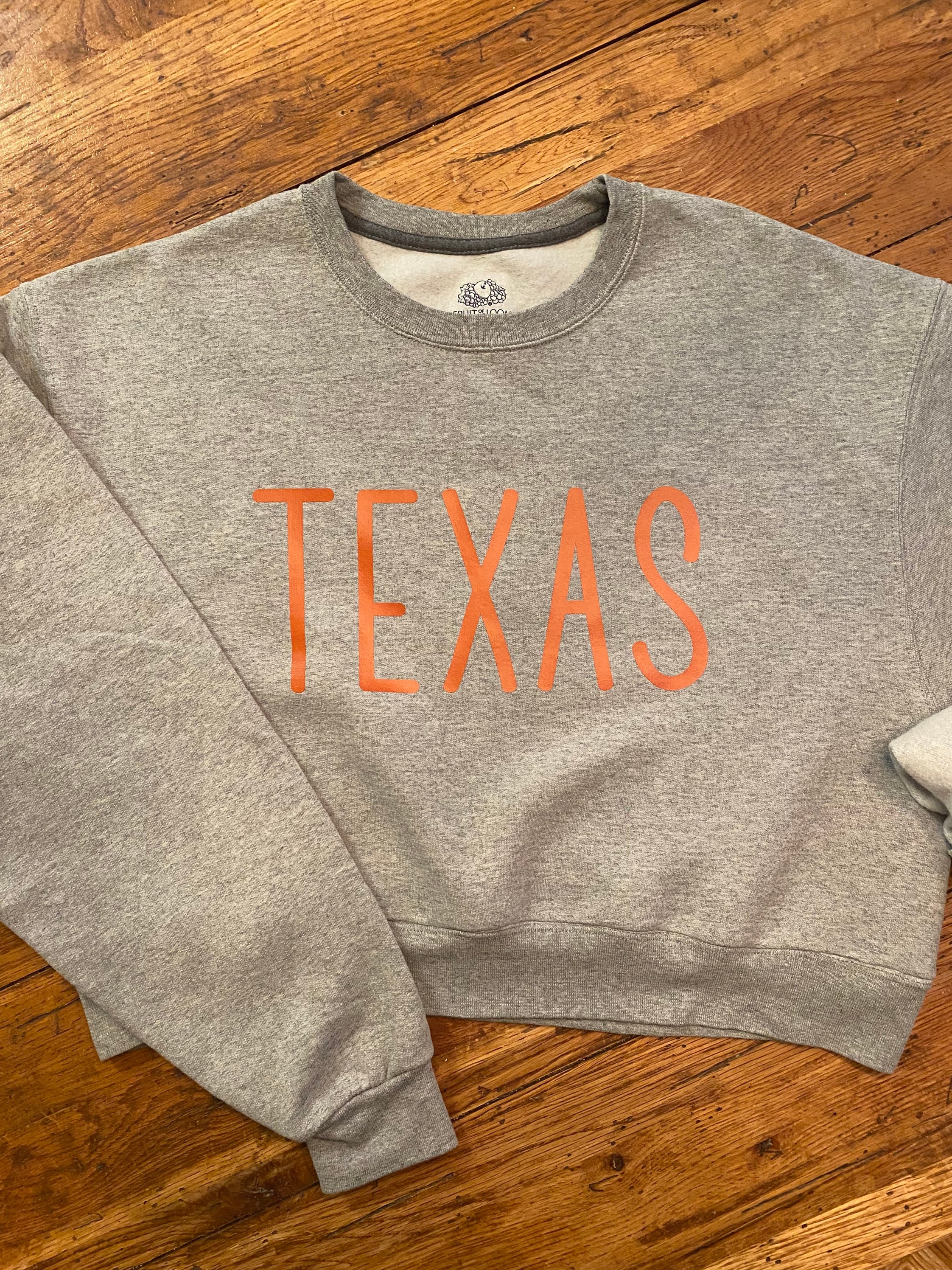 Texas Longhorn Crop Sweatshirt Pullover - Etsy
