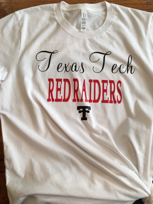 Texas Tech White Tee - Etsy
