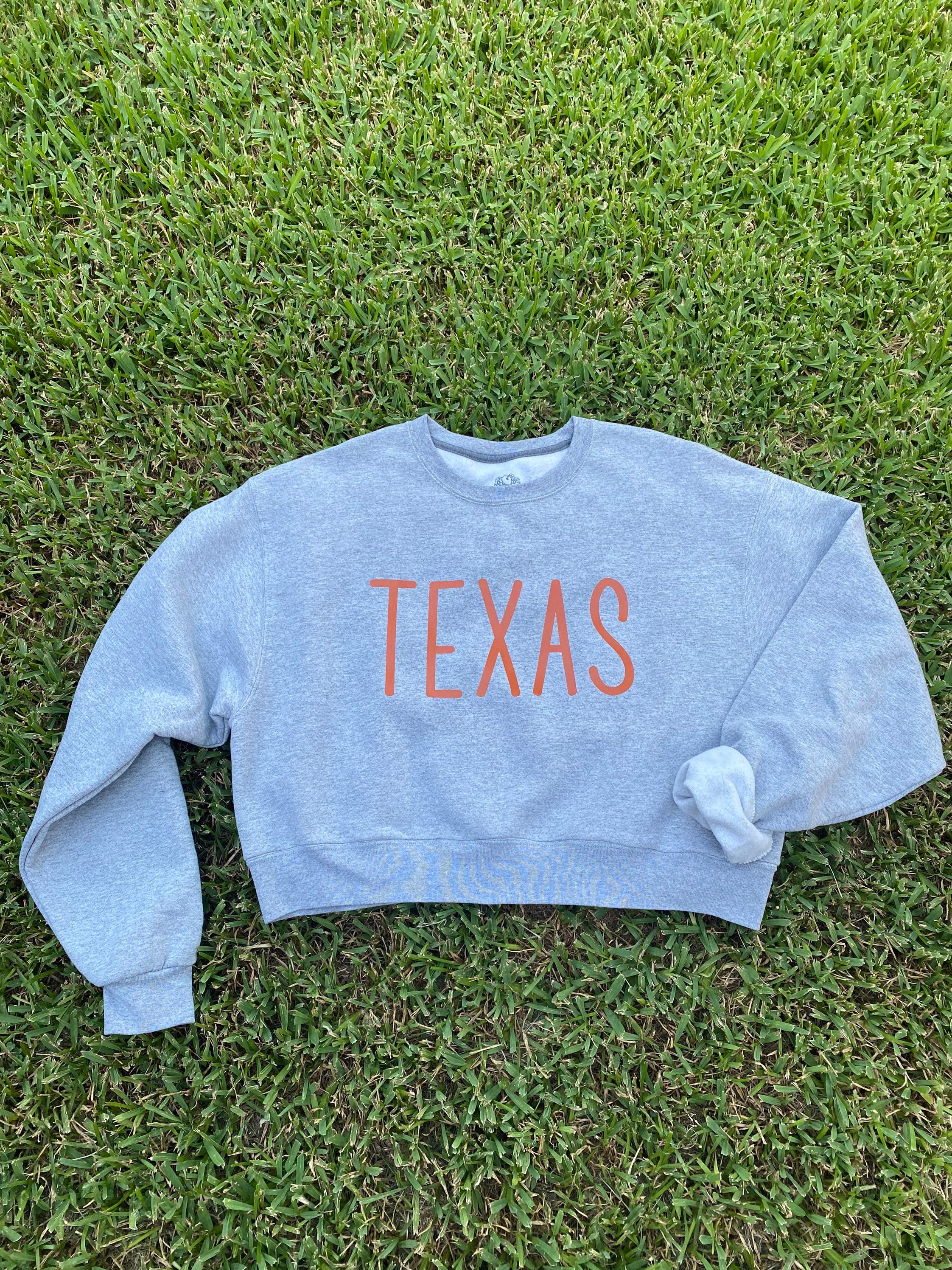 Texas Longhorn Crop Sweatshirt Pullover - Etsy